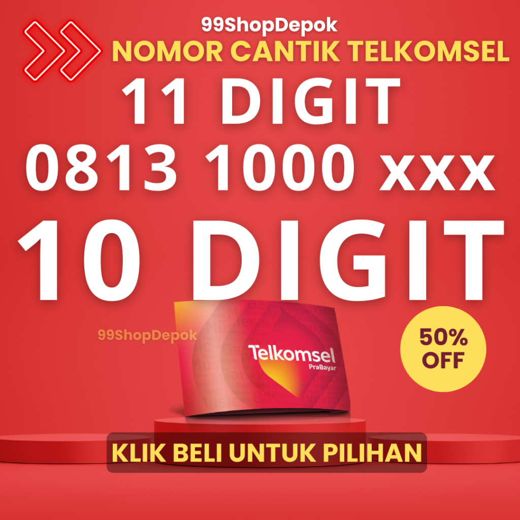 Jual Nomor Cantik TELKOMSEL 10 Digit PRABAYAR 5G - Nomor Cantik Simpati 10 Digit - Telkomsel ...