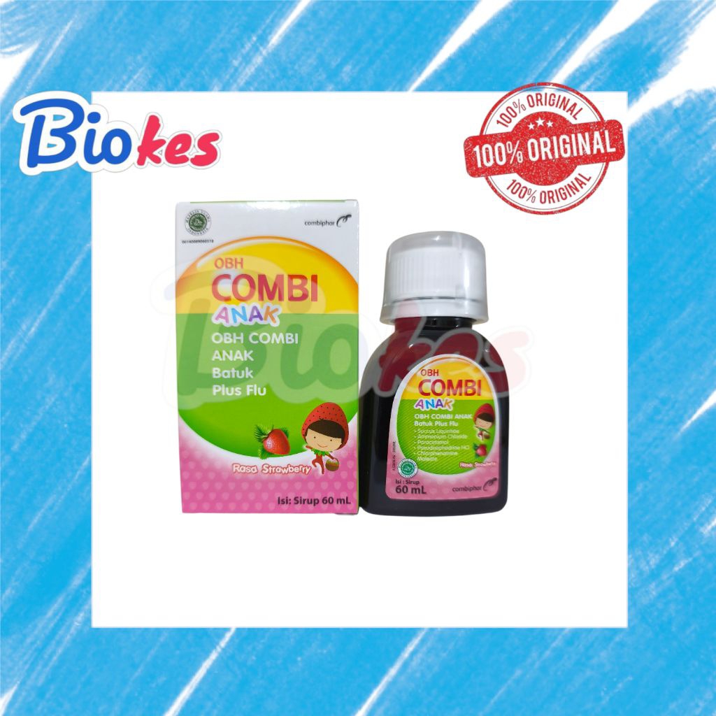 Jual OBH COMBI PLUS ANAK SIRUP 60ML RASA STRAWBERRY obat batuk dan ...