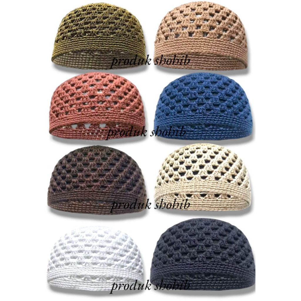 Jual Ecer peci Rajut RRT handmade Rajut dewasa Tebal sulam tangan ...