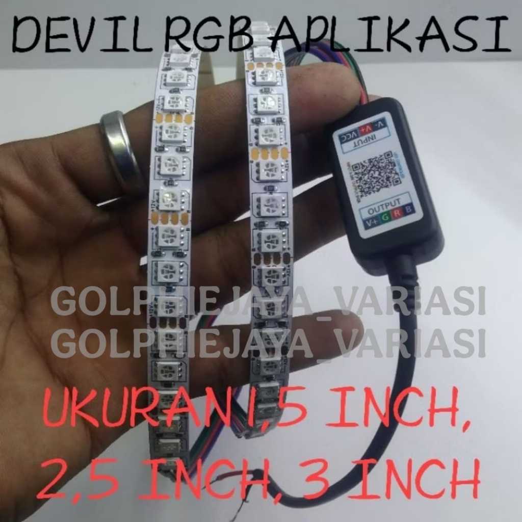 Jual Lampu demon rgb / lampu devil rgb koneksi bluetooth led rapat led ...