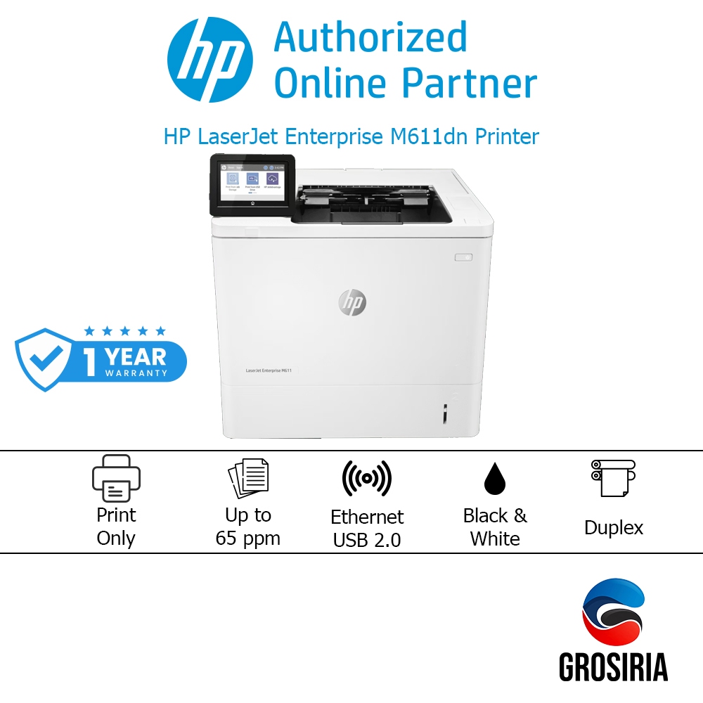 Jual HP Printer LaserJet Enterprise M611DN M611 DN [7PS84A] | Shopee ...