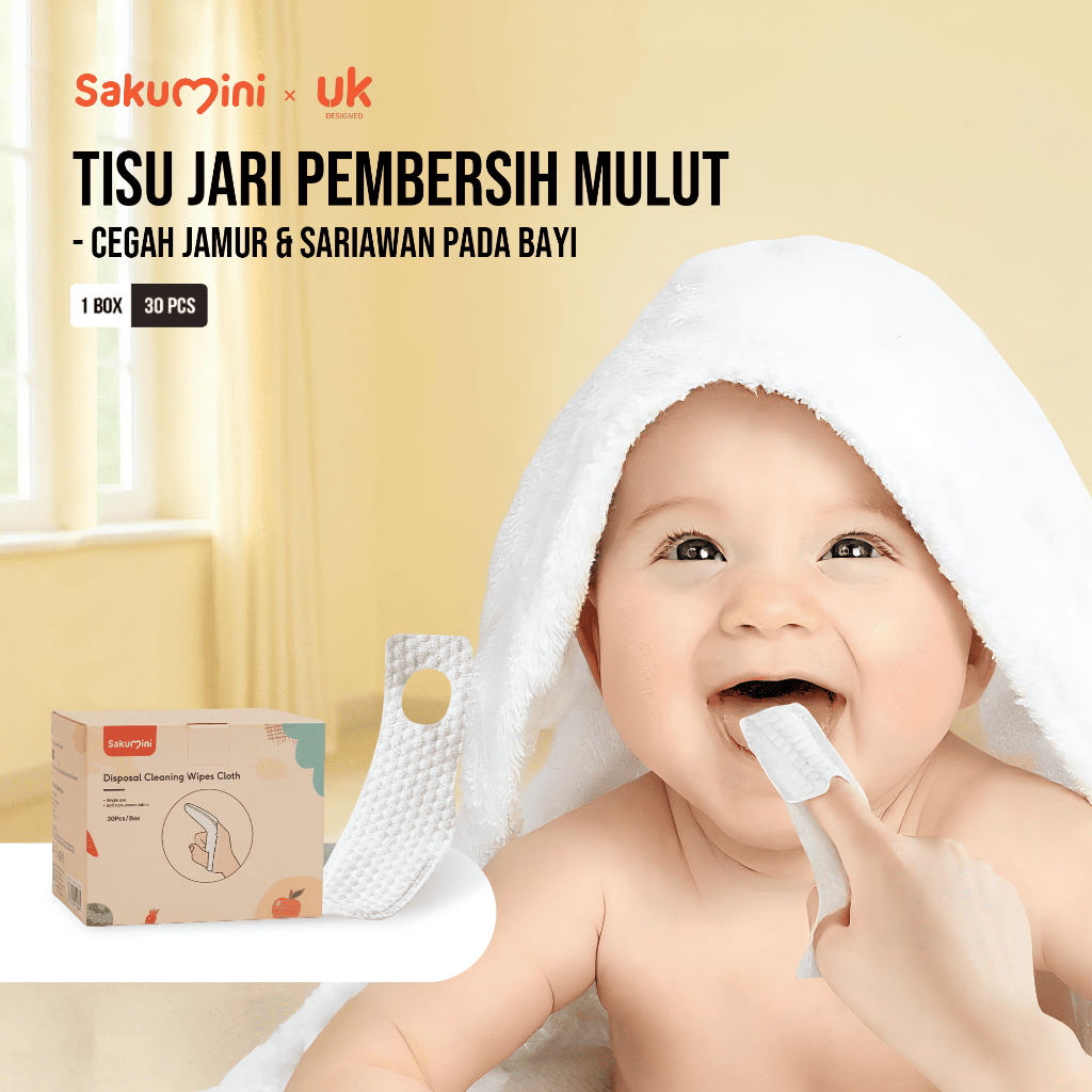 Jual Sakumini Oral Cleaner Finger Wipes Pembersih Lidah Gigi Mulut Bayi ...