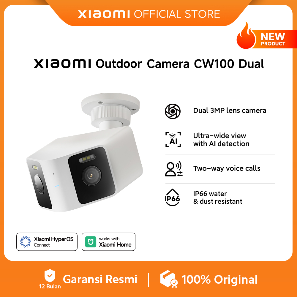 Jual Xiaomi Outdoor Camera CW100 Dual | Dual 3MP lens camera | Ultra ...