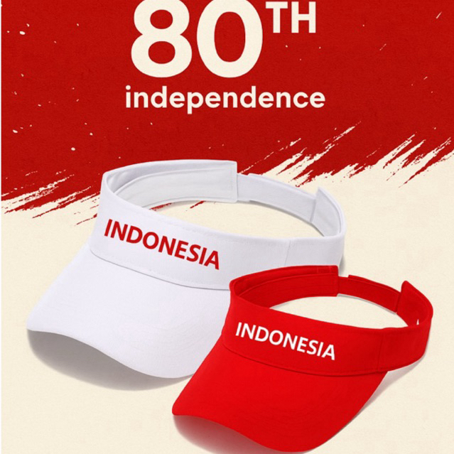 Jual Topi Indonesia Visor Merah Putih Kemerdekaan RI 80 – Atribut 17 ...