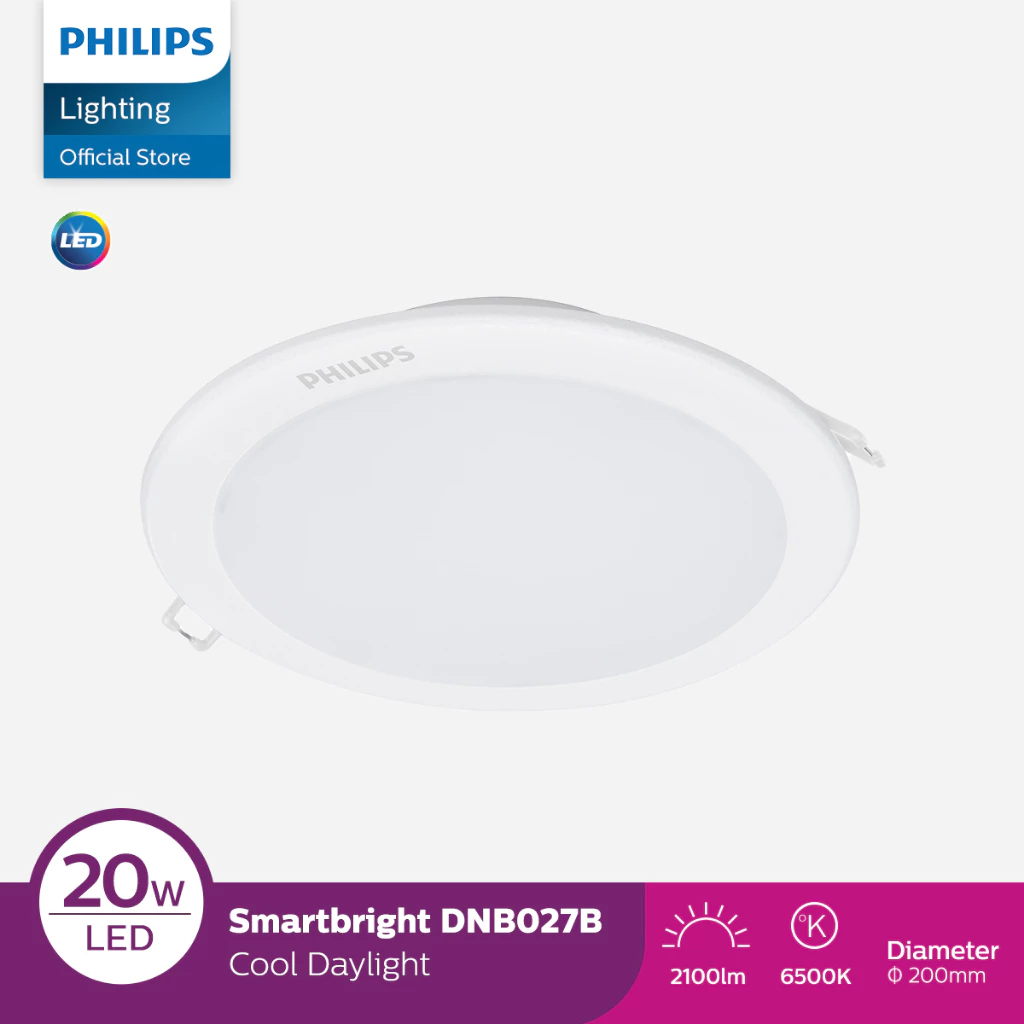 Jual Philips Lampu Downlight LED DN027B LED20/CW D200 RD Putih | Shopee ...