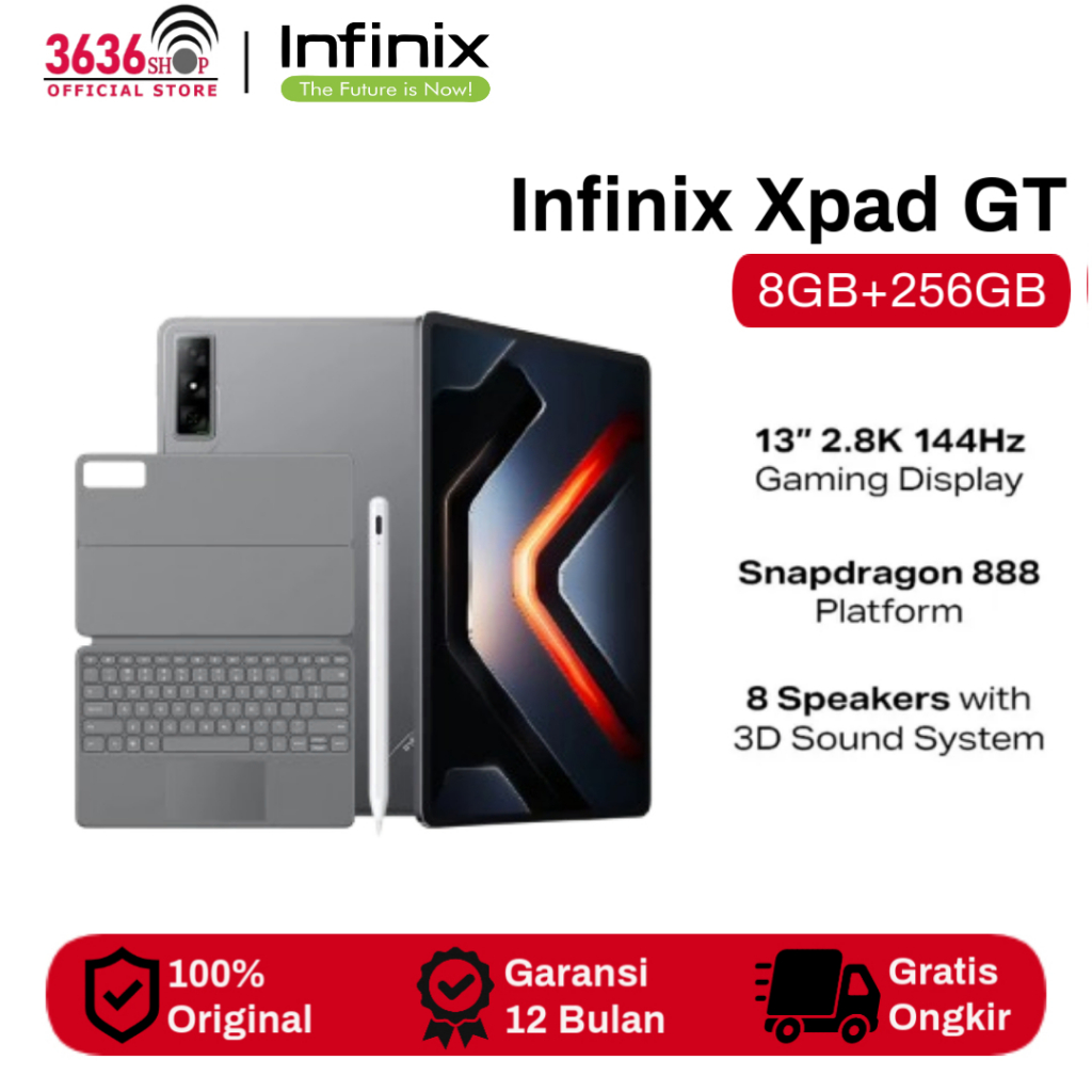 Jual Infinix Xpad GT 8GB+256GB [ Free Case Keyboard + Stylus pen ...