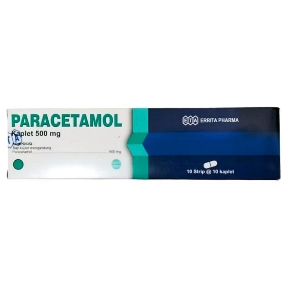 Jual PARACETAMOL Kaplet 500mg (100's /Dus) - ERRITA PHARMA | Pamol ...