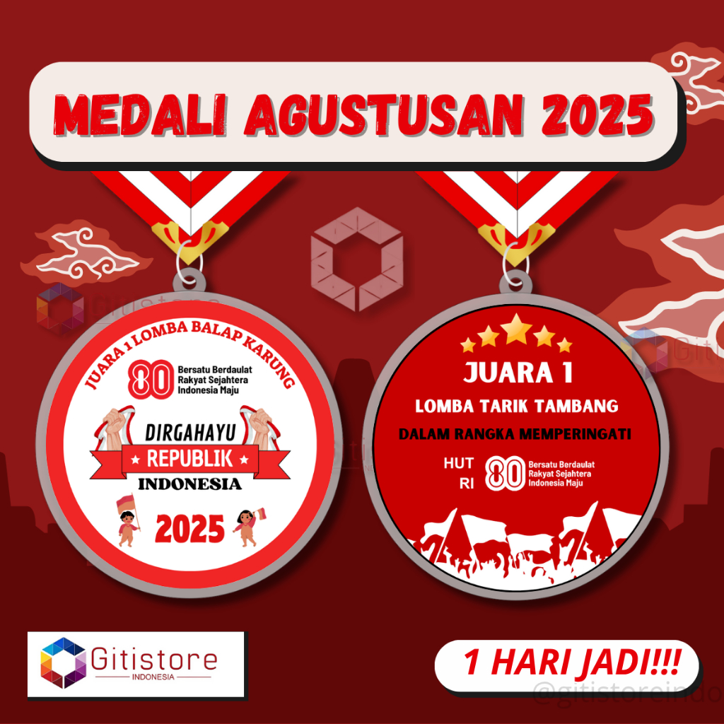 Jual SEHARI JADI Mendali Custom / Medali Perlombaan / Medali 17 ...