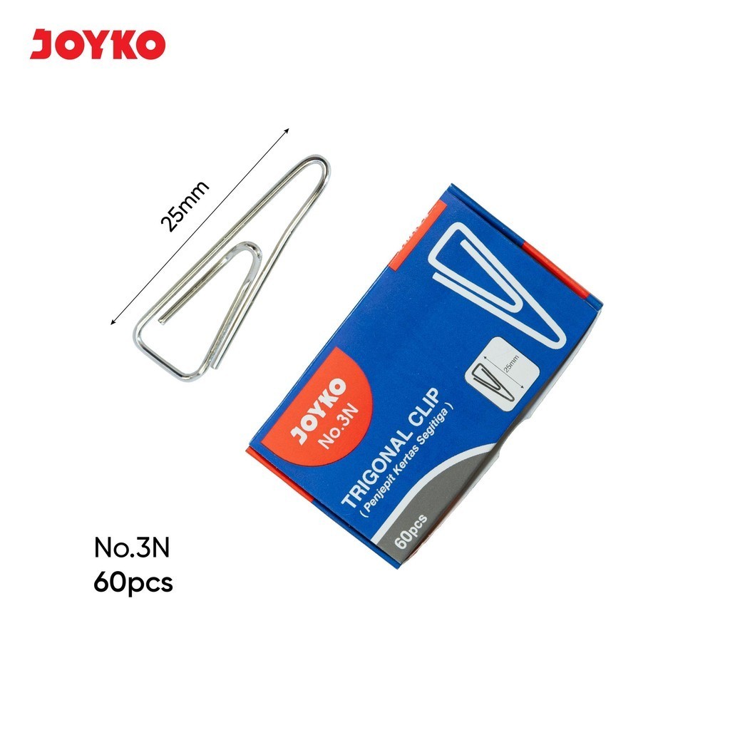Jual (60pc) JOYKO Trigonal Paper Clip Klip Penjepit Kertas Segitiga No ...