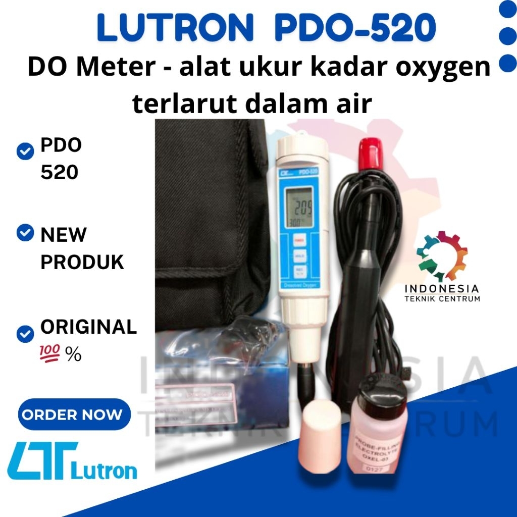 Jual Alat Ukur Oksigen Terlarut Air Lutron PDO-520 DO Meter Akurat ...