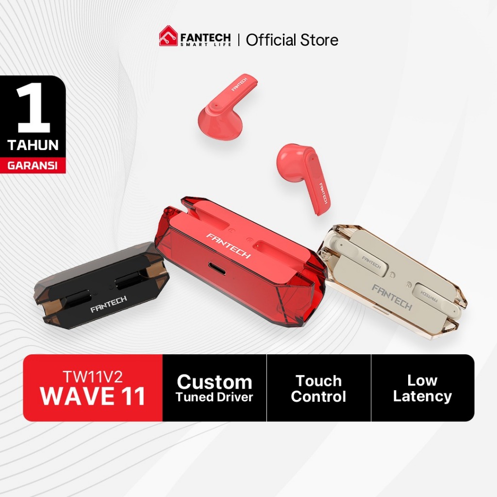 Jual Fantech TWS Wave TW11V2 True Wireless Earphone Bluetooth 5.3 ...