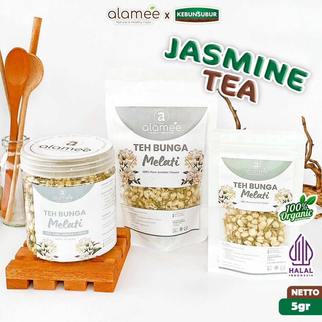 Jual ALAMEE Teh Bunga Melati Jasmine Tea Organik Jasmin Herbal Kering ...