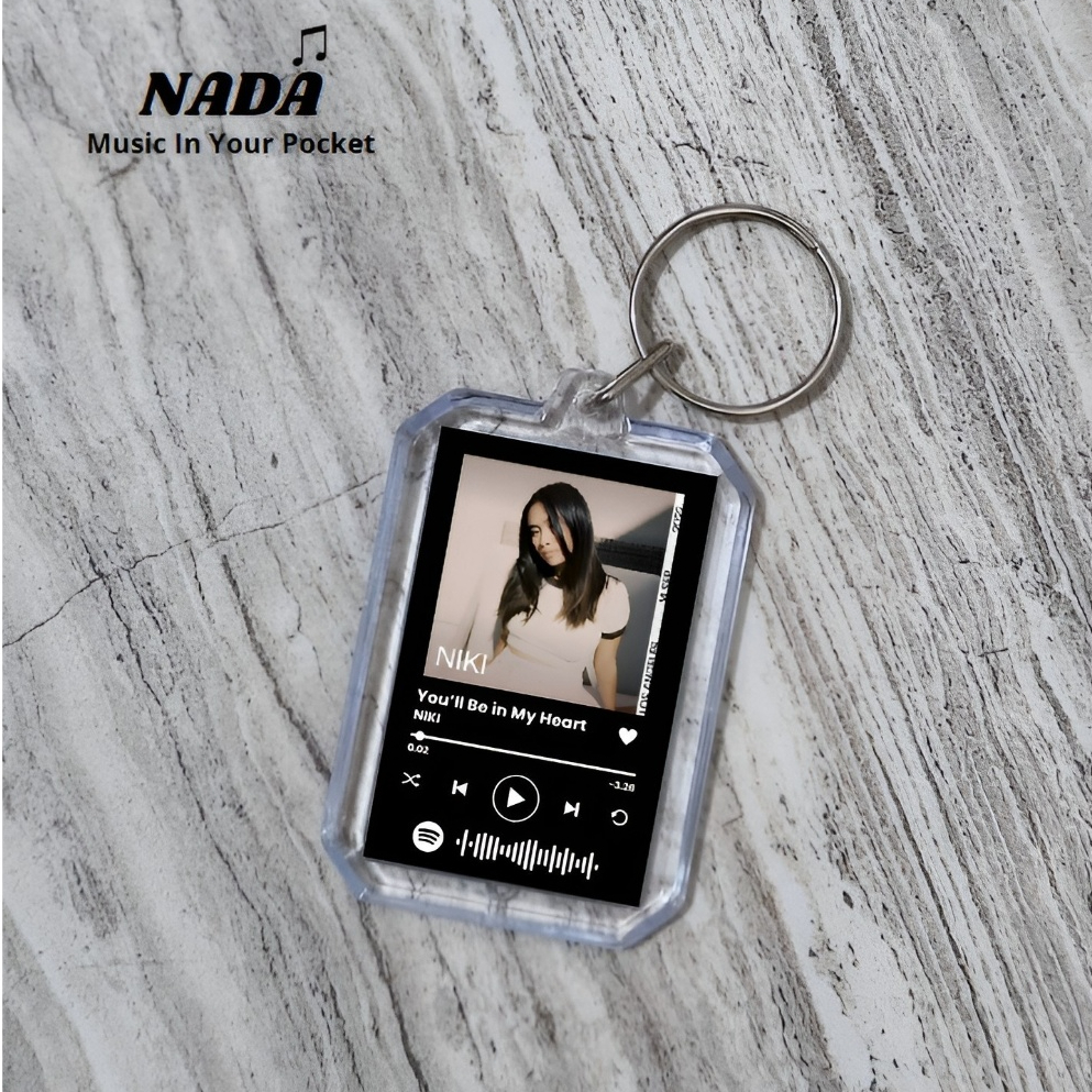 Jual Gantungan Kunci Spotify You'll Be in My Heart NIKI | Keychain Lagu ...