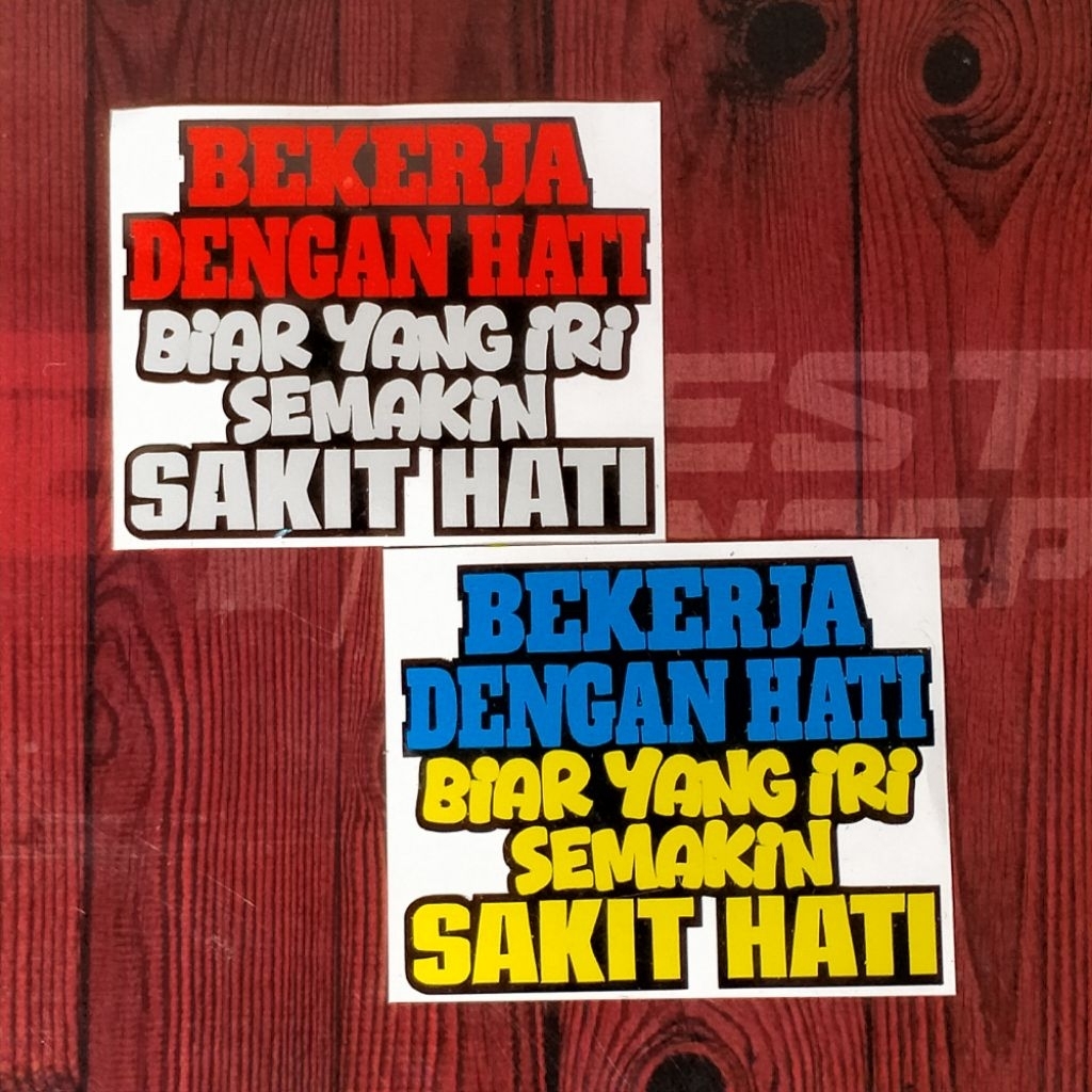 Jual Sticker Bekerja Dengan Hati | Shopee Indonesia