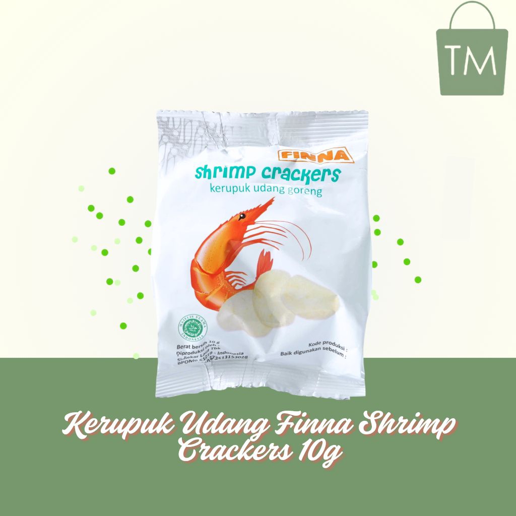 Jual Kerupuk Udang Finna Shrimp Crackers 10g - Camilan Gurih Renyah ...