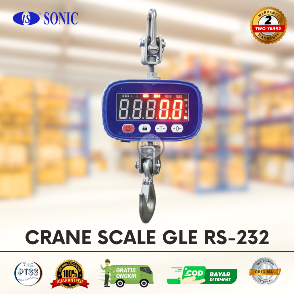 Jual Timbangan Gantung Sonic GLE 300Kg RS232 / Crane Scale Sonic GLE ...