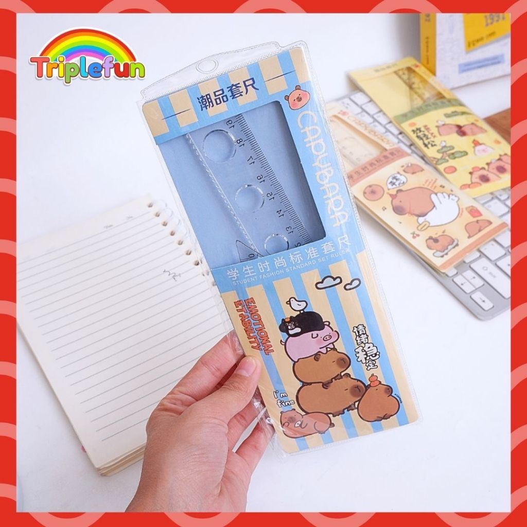 Jual Penggaris Set 4 in 1 Capybara PGG-1915 Rules Multifungsi Garis ...