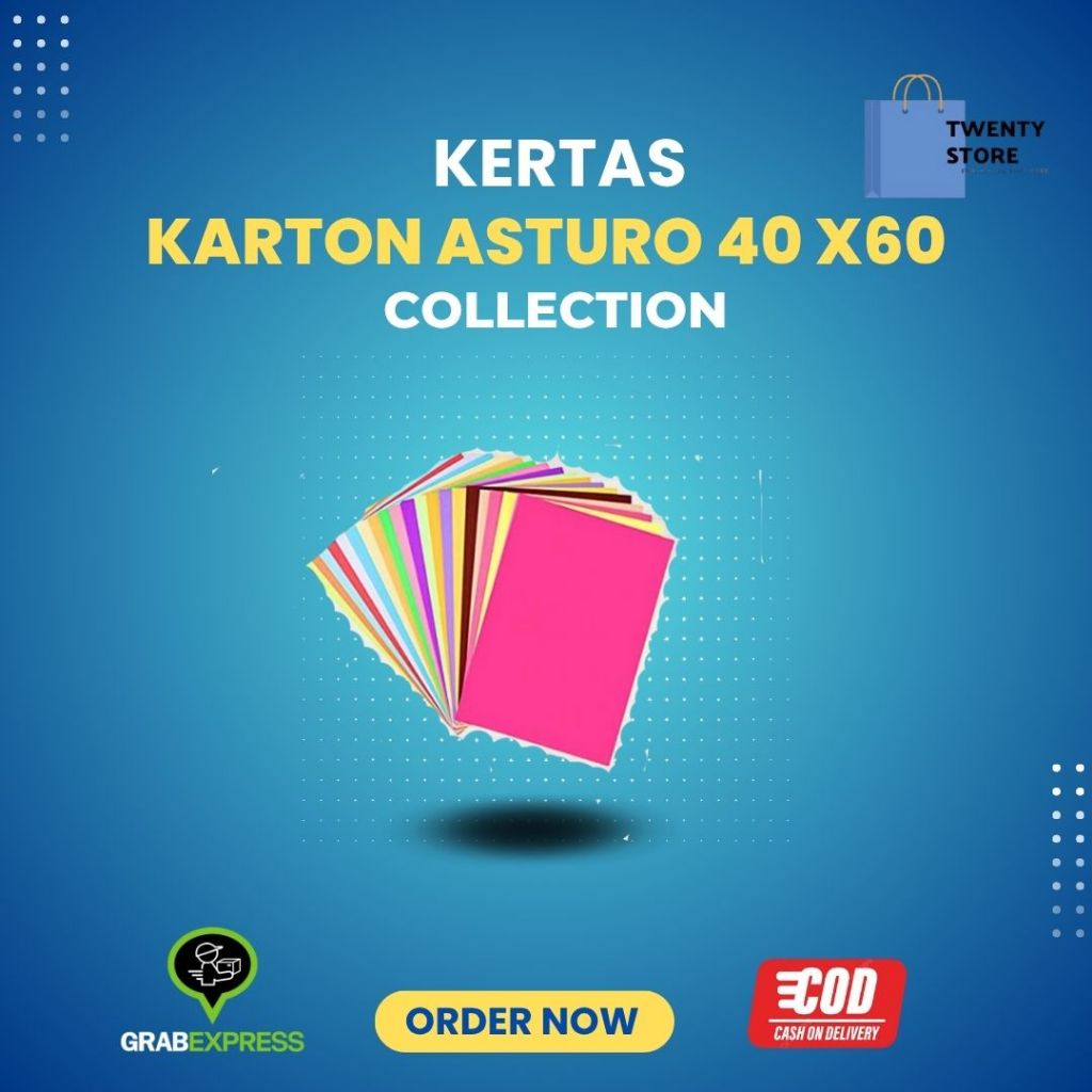 Jual KERTAS ASTURO / KERTAS KARTON 40x60 SATUAN | Shopee Indonesia