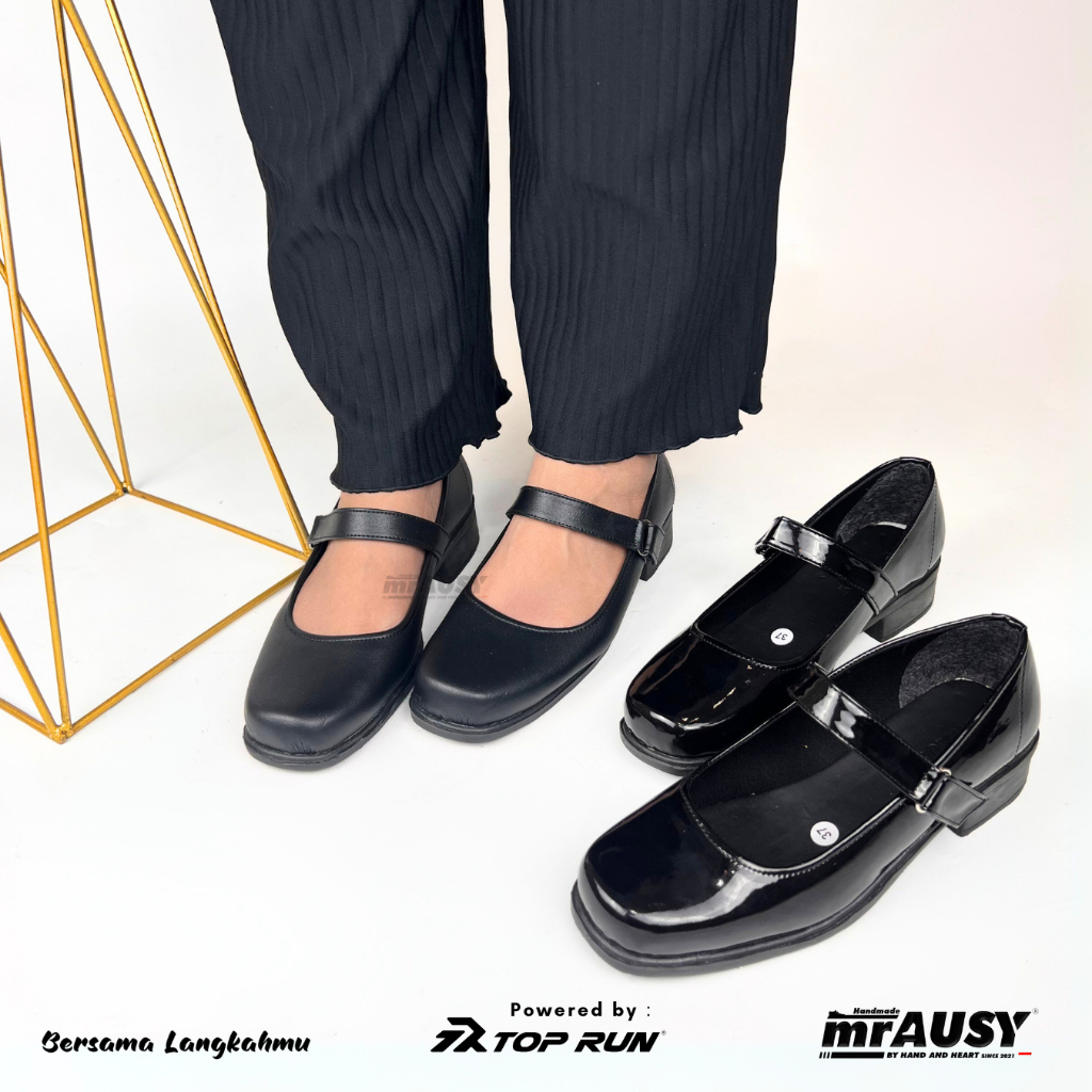 Jual Sepatu Wanita Buat Kerja Perawat PPL Ospek Paskibra mrAUSY Polos ...