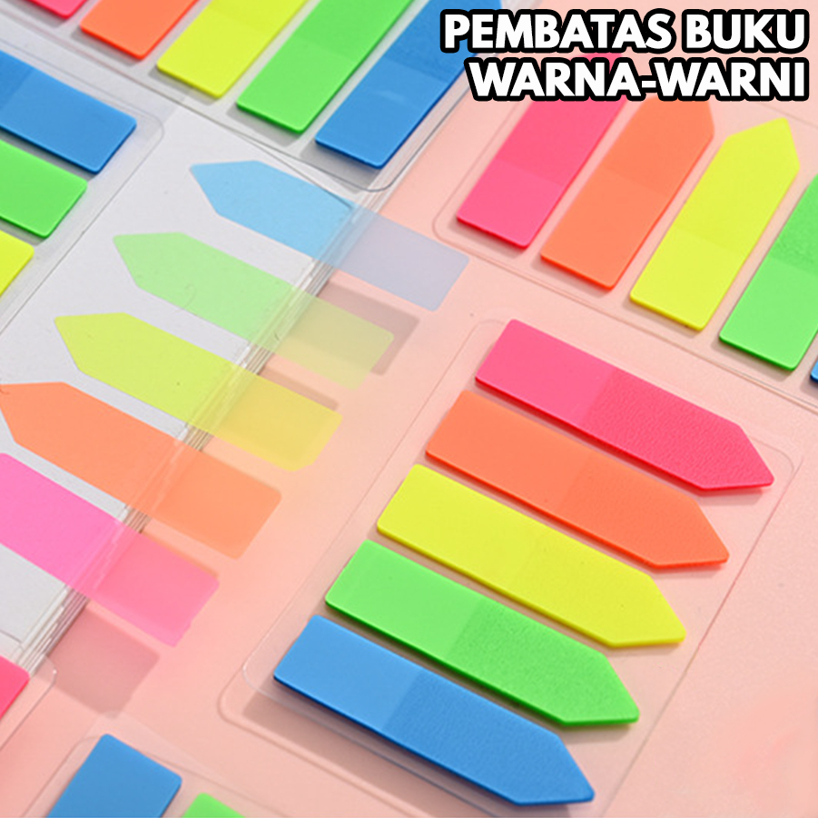 Jual Kertas Tempel Penanda Panah Warna Warni Set Sticky Notes Pembatas ...