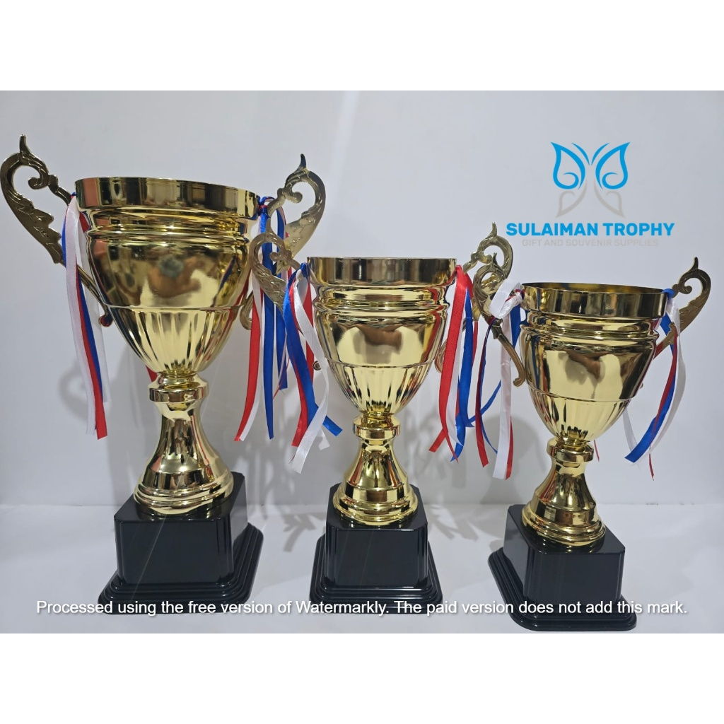 Jual Piala Trophy Impor Metal/Logam/Besi/Kuningan Cawan SET | Shopee ...