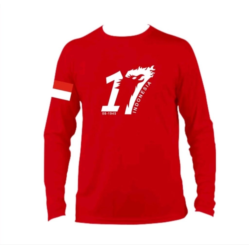 Jual Kaos Lengan Panjang 17 Agustus 1945 Desain Angka Keren, Kemerdekaan, Hut Ri, Dirgahayu ...