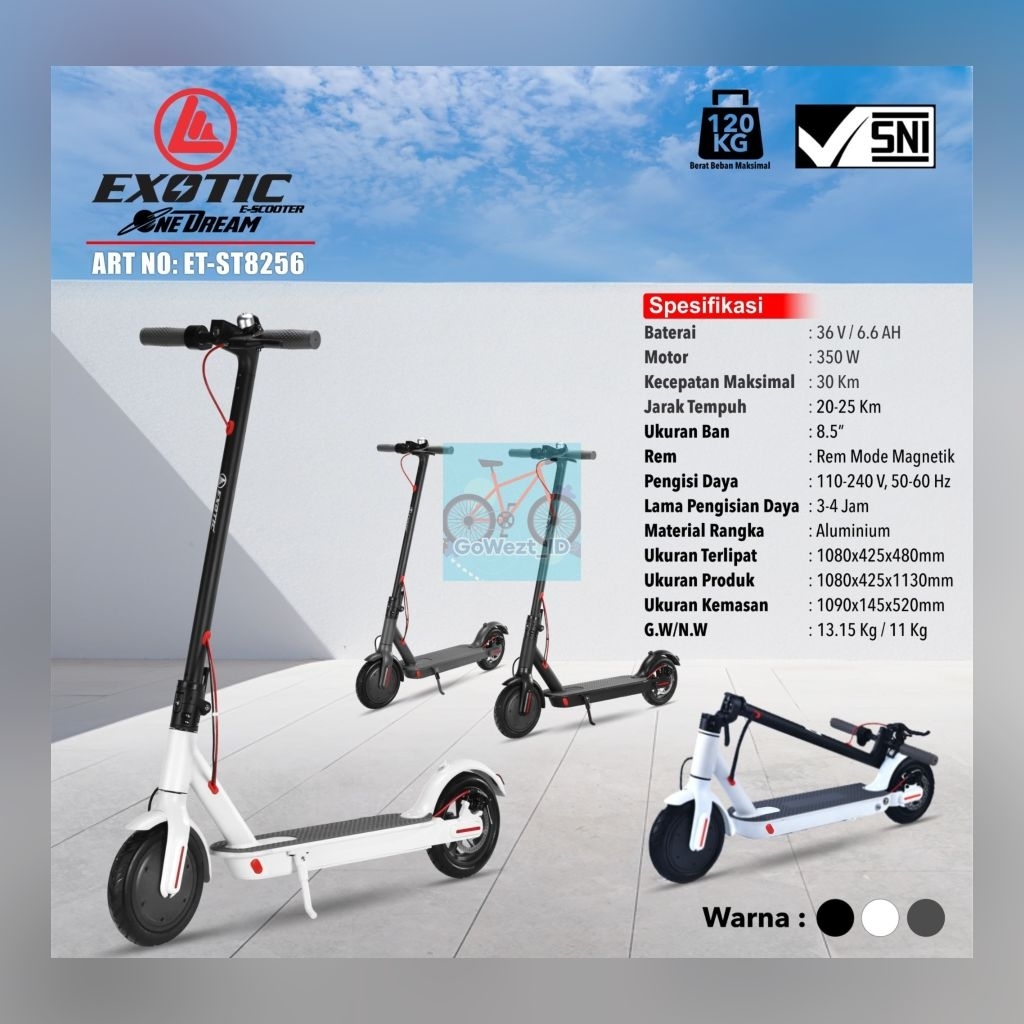 Jual Scooter Skuter Otoped Electric Listrik Anak Dewasa Exotic ST 8256 ...