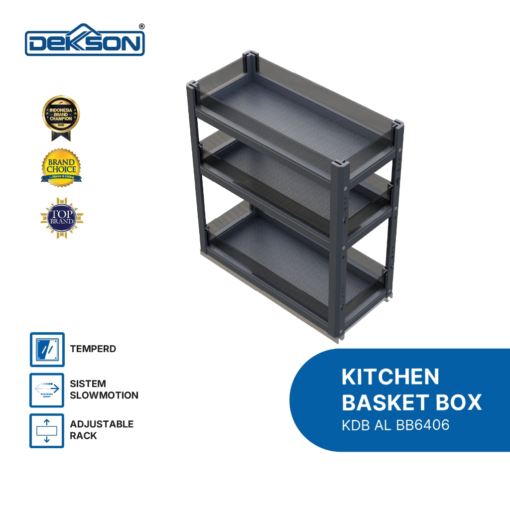 Jual DEKKSON Kitchen Basket Box Rak Tarik Kabinet Dapur 3 Tingkat KDB ...