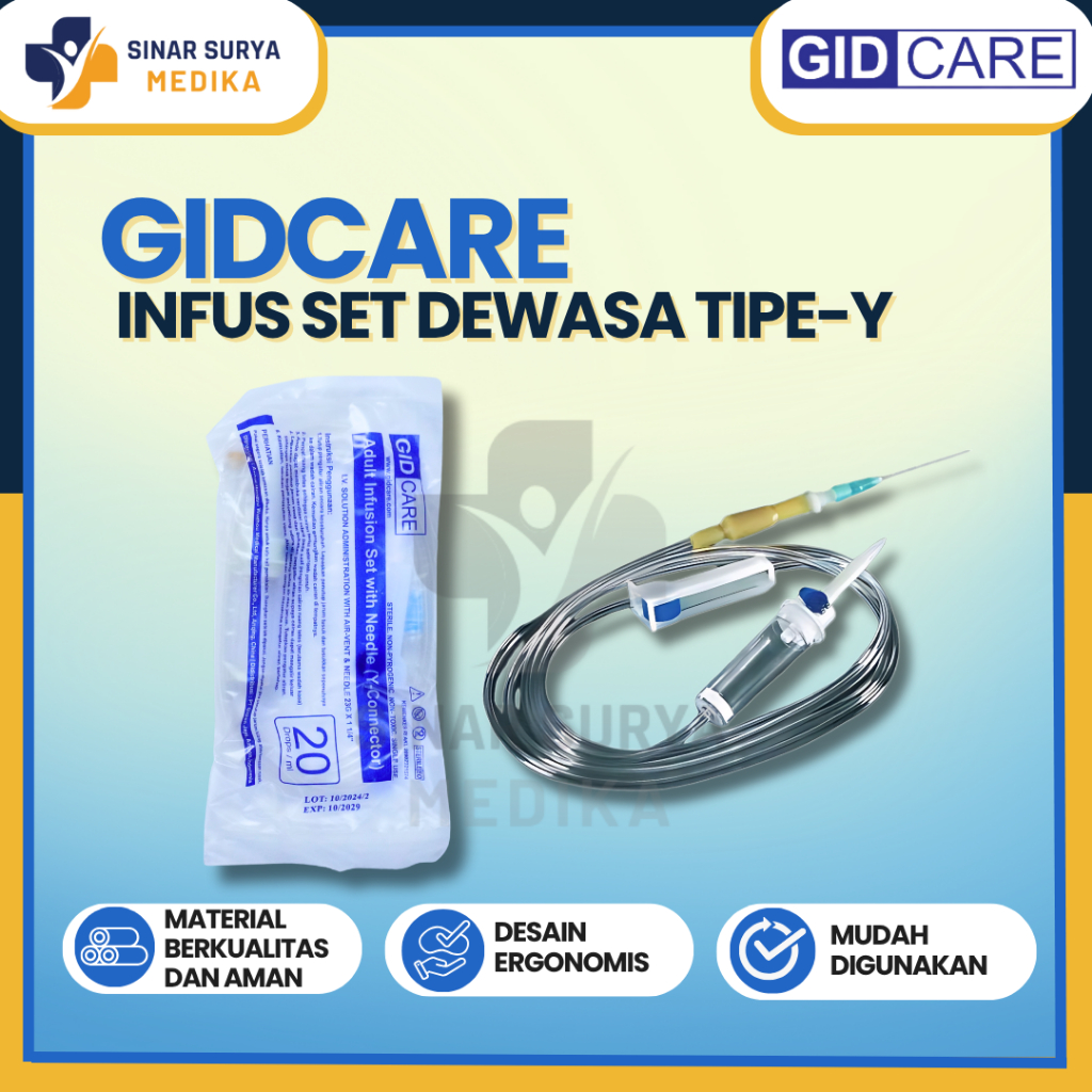 Jual Infusion Set Adult Y Type Gidcare / Alat Selang Infus Set Dewasa ...