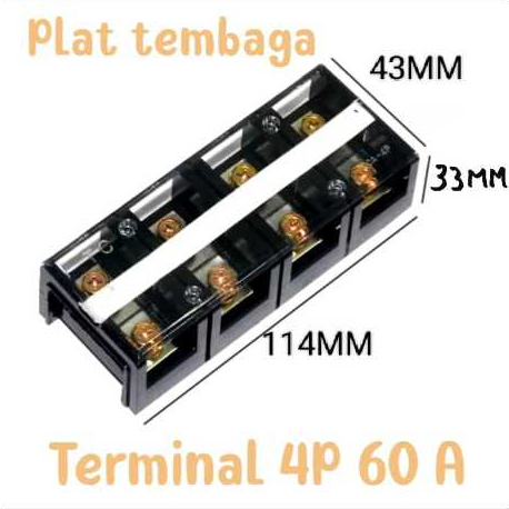 Jual Terminal Block 60A 4P (TC 604) | Shopee Indonesia