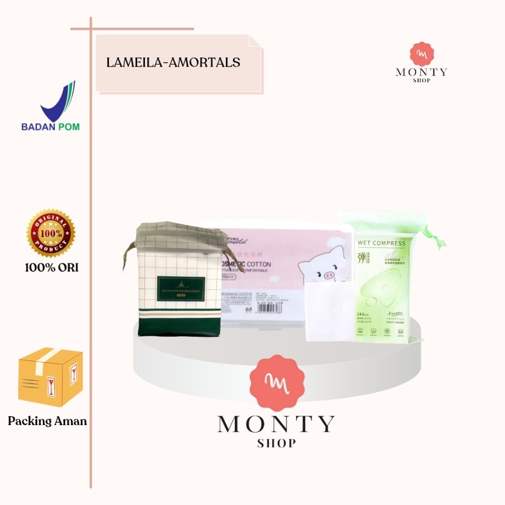 Jual LAMEILA COTTON PAD 100% ORIGINAL Kapas Toner | Amortals ...