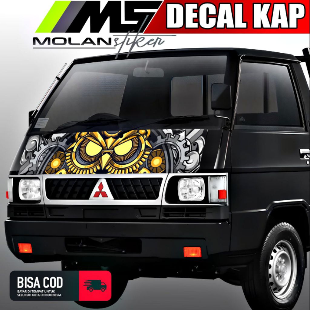 Jual Decal Sticker Striping Variasi Kabin Depan L300 Pickup Decal Kap ...