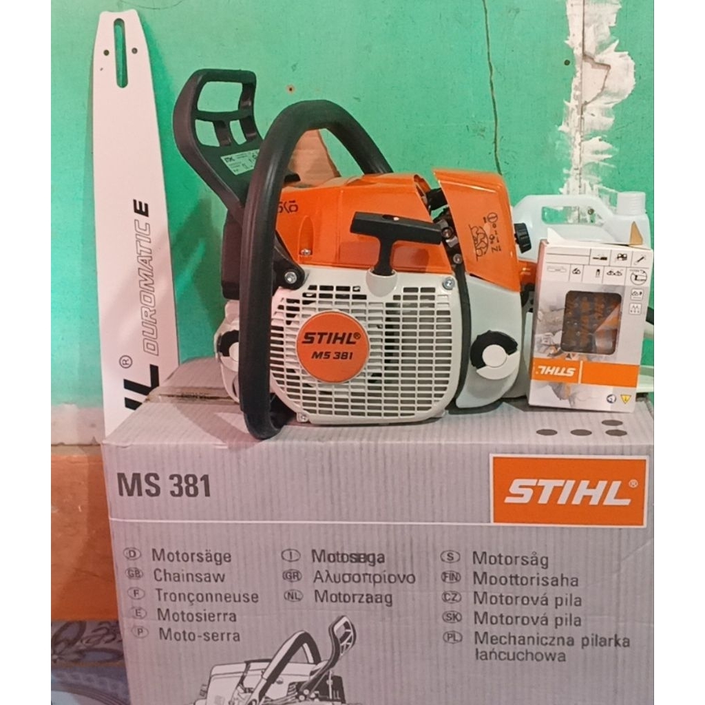 Jual CHAINSAW STIHL/SENSO/GERGAJI MESIN KAYU STIHL MS 381 BAR 25 INCH LENGKAP SIAP PAKAI ...