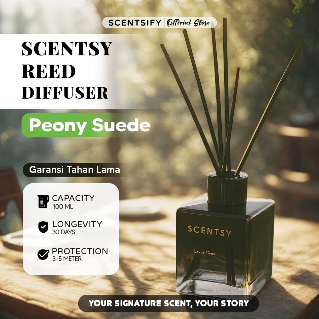 Jual SCENTSIFY Reed Diffuser Peony Suede Pengharum Ruangan Aromaterapi ...
