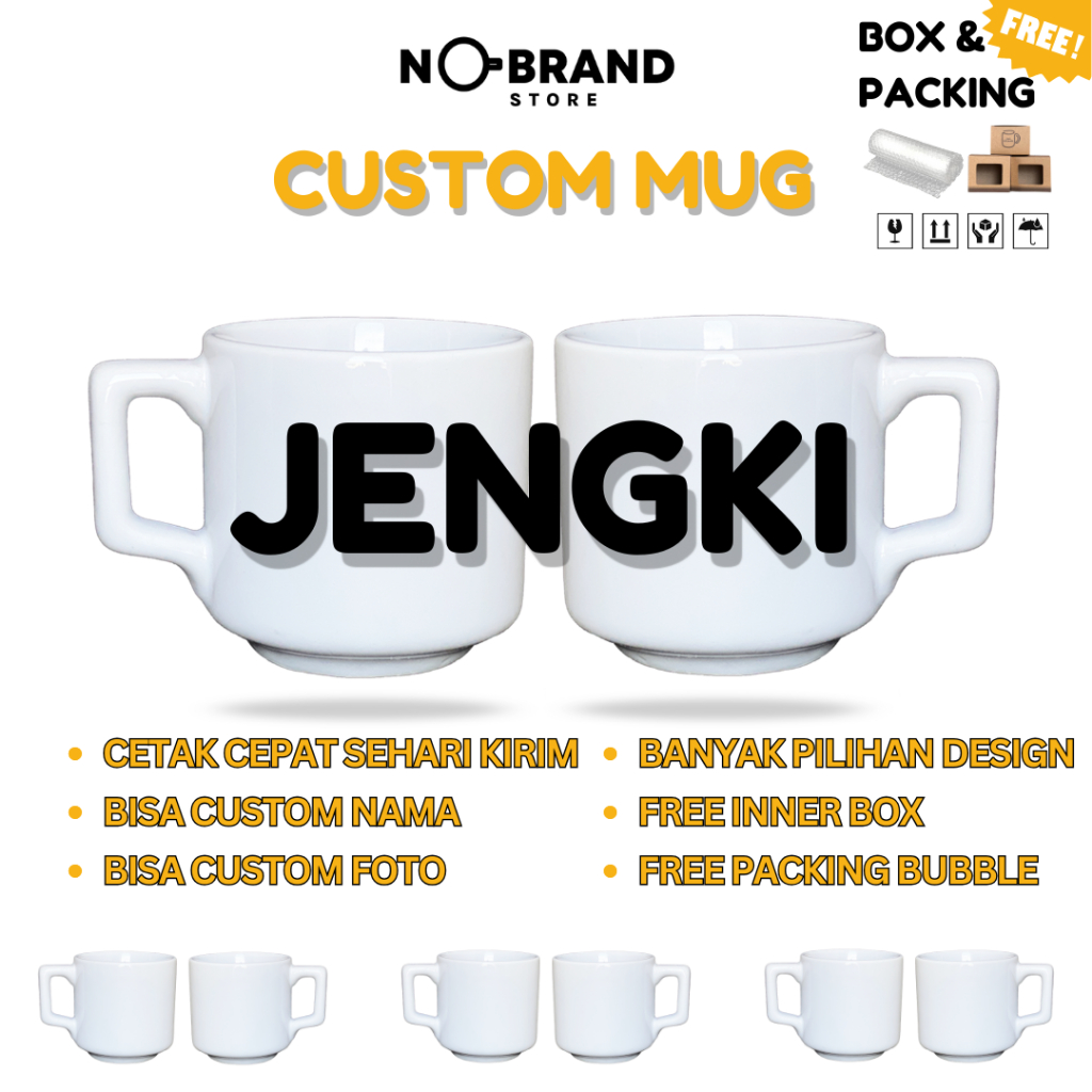 Jual CUSTOM MUG SATUAN MUG JENGKI SOUVENIR GELAS MUG CETAK GAMBAR MUG ...