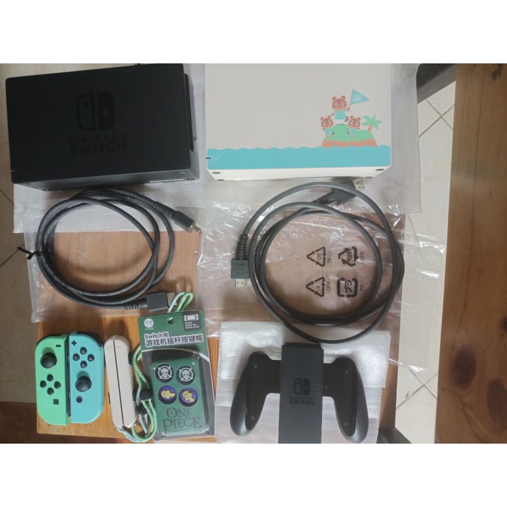 Jual Aksesoris Nintendo switch original Joycon animal crossing fullset ...