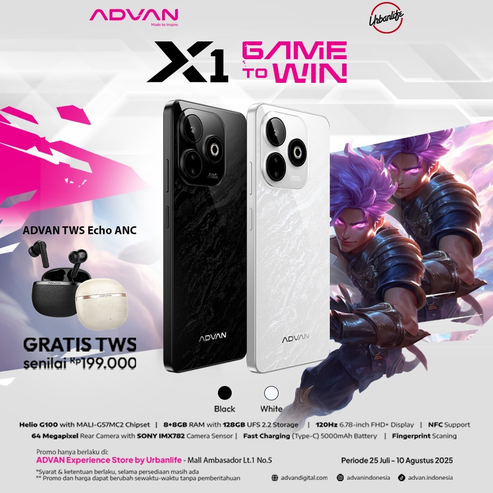 Jual ADVAN Smartphone | X1 Mediatek Helo G100 8GB 128GB Android 14 HP ...