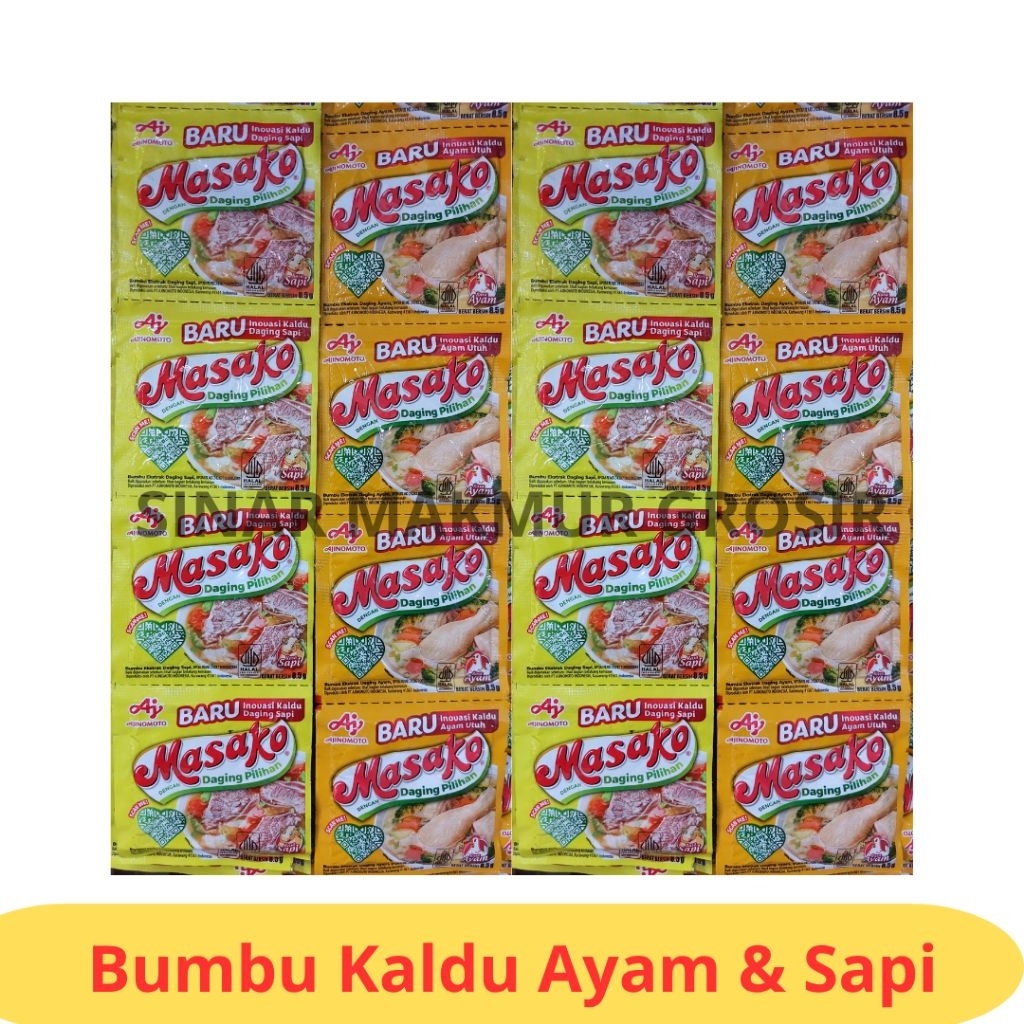 Jual Masako Renceng isi 12 sachet|Penyedap Rasa Ayam Sapi | Shopee ...