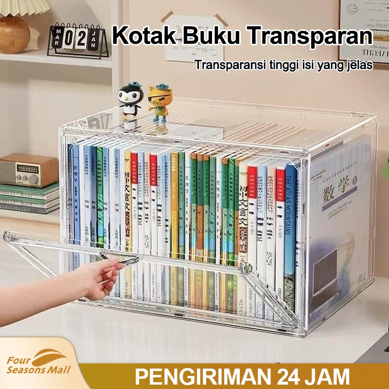 Jual [Four Seasons Mall/COD] Book Storage Transparent Acrylic Box ...