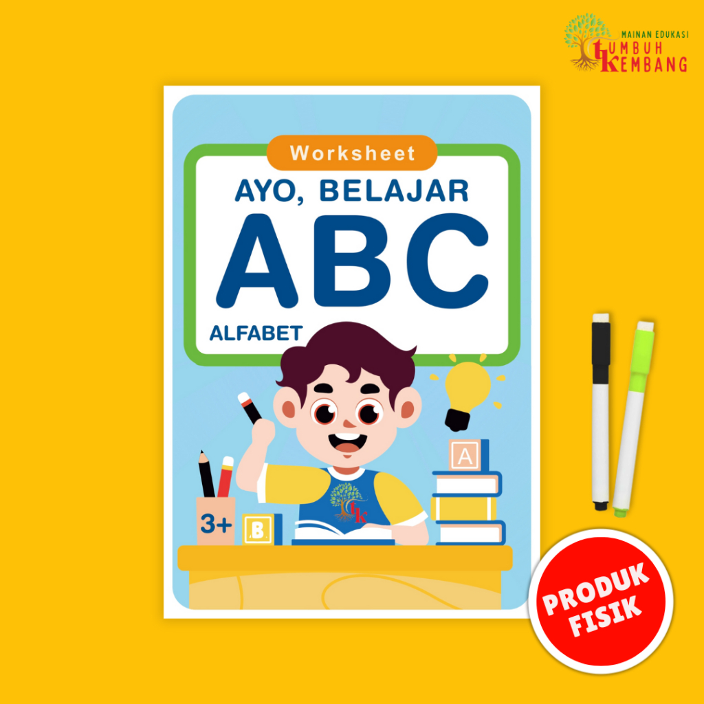 Jual Kids Worksheet Anak Belajar Huruf Alfabet ABC buku Lembar Kerja ...