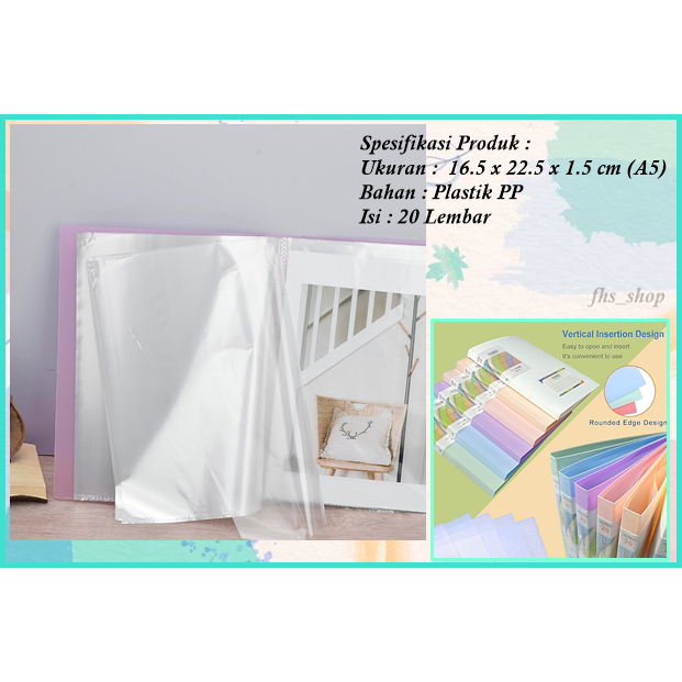 Jual Map Clear Holder A5 Isi 20 Sheets Map File Holder Map Kertas ...