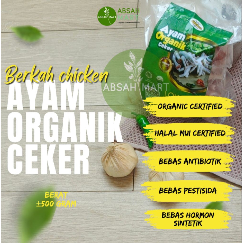 Jual Ceker Ayam Organik/Ayam Probiotik BERKAH CHICKEN kemasan 500 gr ...