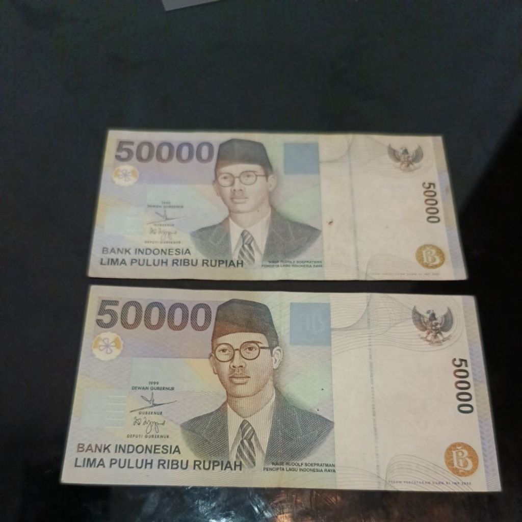 Jual uang kertas kuno 50rb wr supratman kondisi bekas edar | Shopee ...