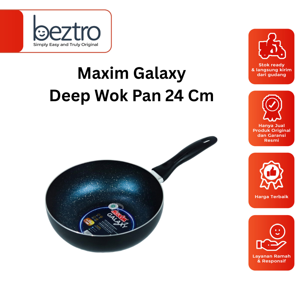 Jual Maxim Galaxy Deep Wok Pan 24 Cm GAL 24 DW – Galaxy 24 cm Deep Wok ...
