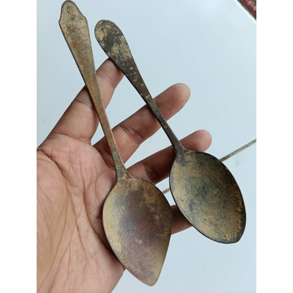 Jual Sendok perunggu Kuningan kuno temuan darat antik | Shopee Indonesia