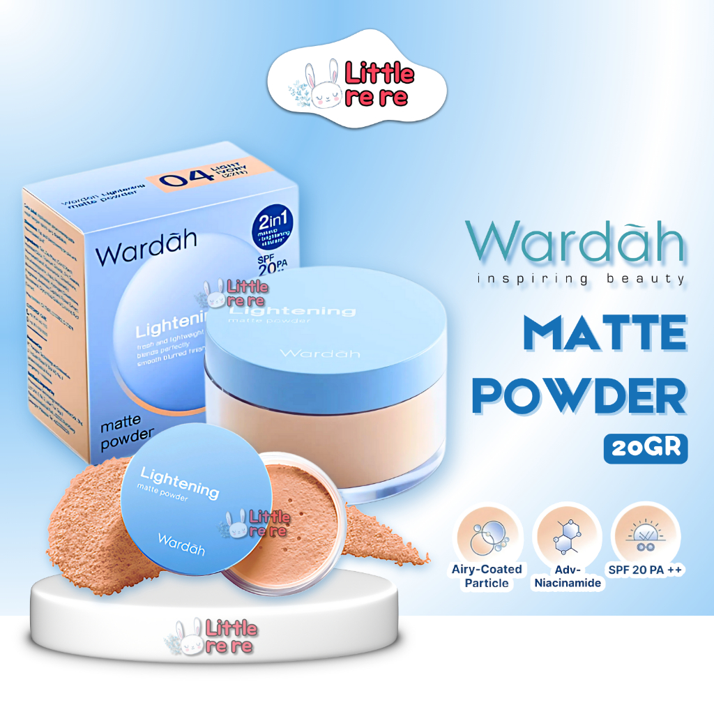 Jual WARDAH Lightening Matte Powder - 20gr | Smooth-Matte Finish ...