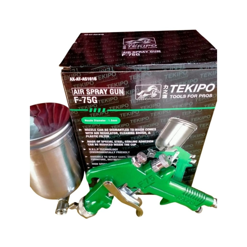 Jual TEKIPO ORIGINAL SPRAY GUN TABUNG ATAS F75G SEMPROTAN CAT TANGKI ...