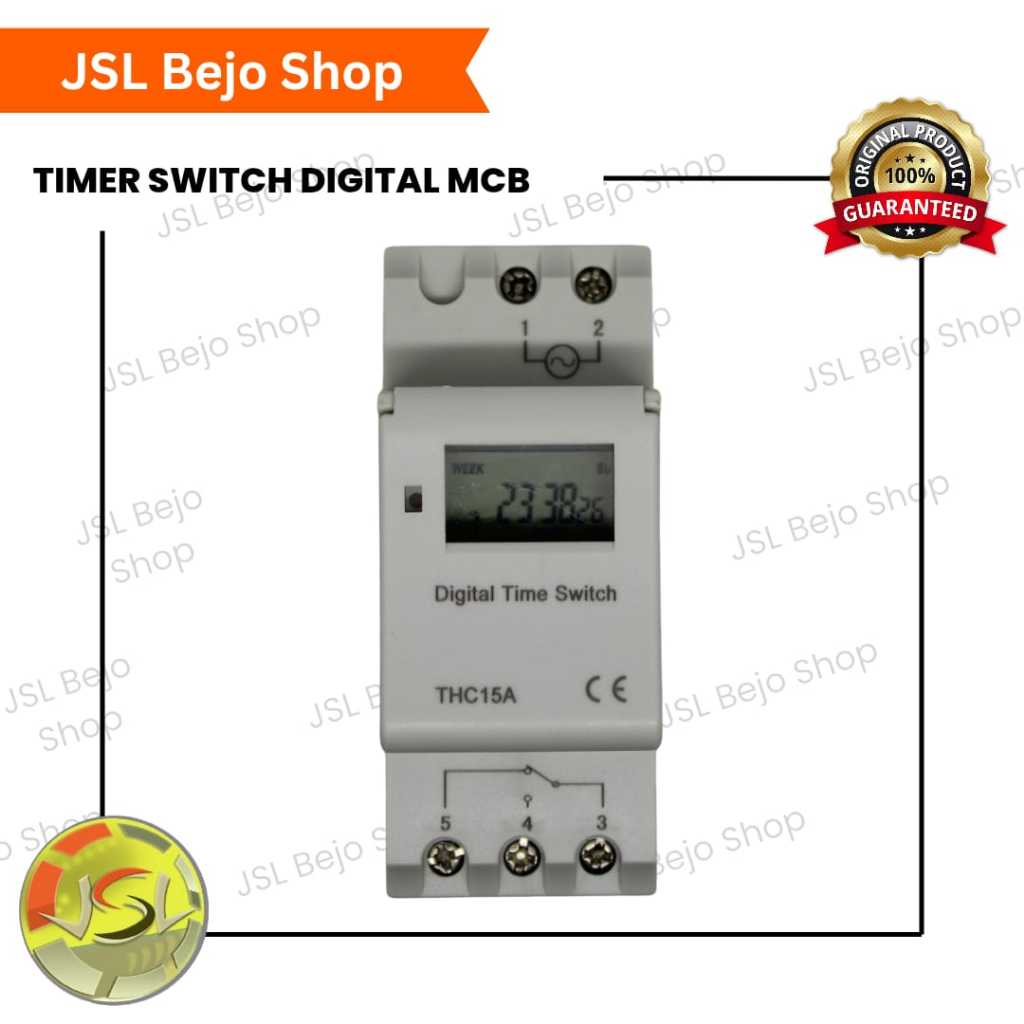 Jual 48V DC / AC DIN Rail Digital Programmable Timer Switch Model MCB ...