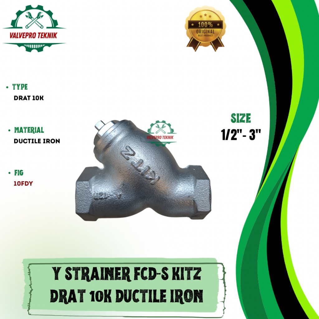 Jual Y STRAINER KITZ FCD-S 1/2” INCH DRAT 10K DUCTILE IRON ORIGINAL ...