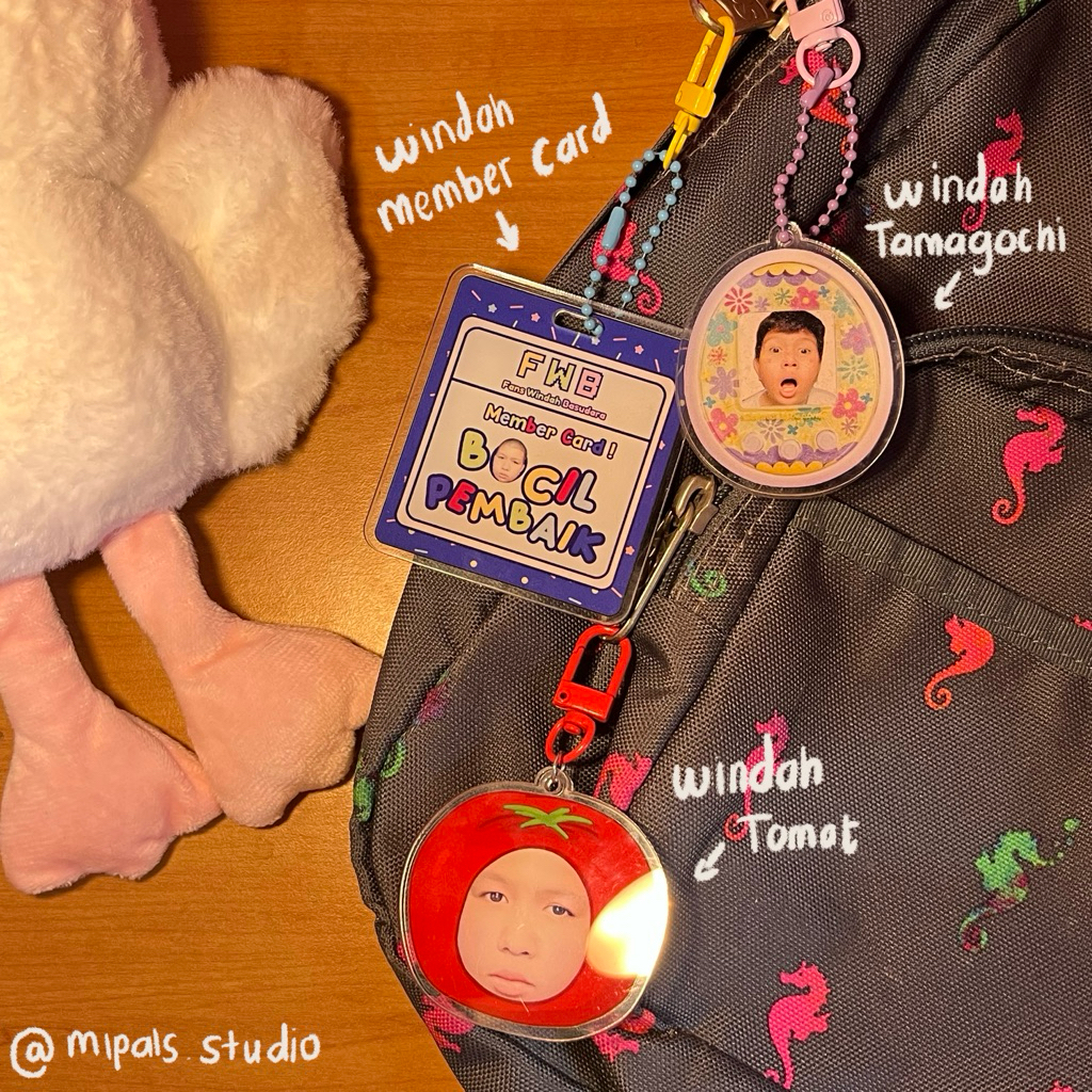 Jual [READY STOCK] Keychain Lucu Bocil Windah Basudara by mipals.studio ...